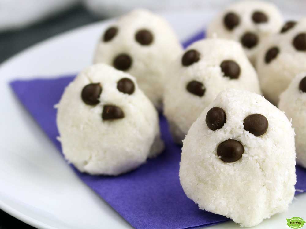 Halloween Ghost Coconut Balls | Natvia Online Store