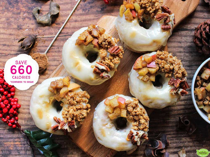 CINNAMON APPLE CRUMBLE GLAZED DONUTS – Natvia Online Store