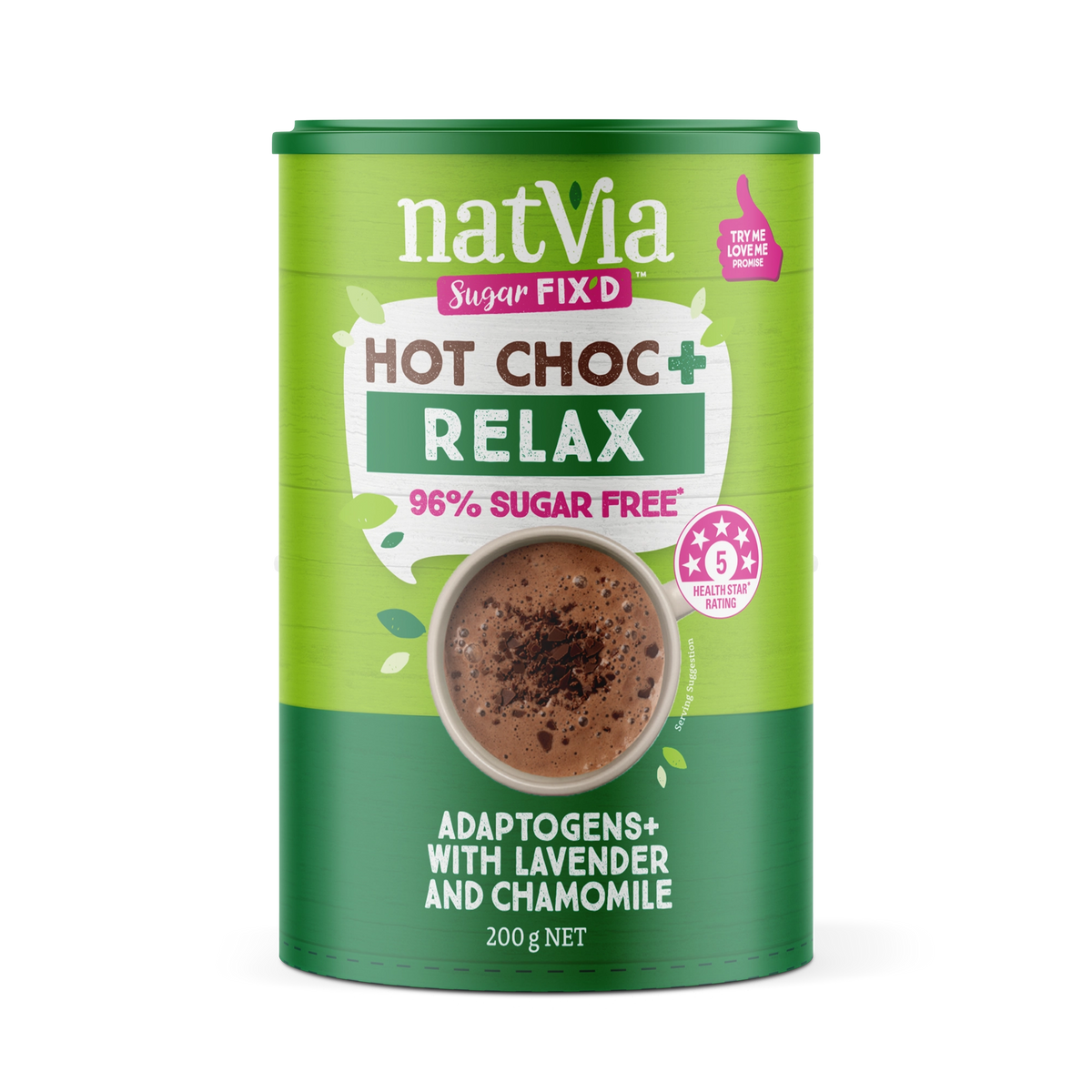 Natvia Relax Hot Choc 200g | 96% Sugar Free | Natvia Online Store